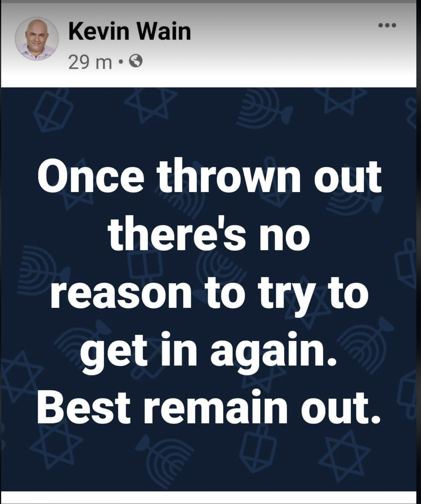 Nhar il-Milied, Kevin Wain jgħid lil Adrian Delia li la darba tkeċċa l ...