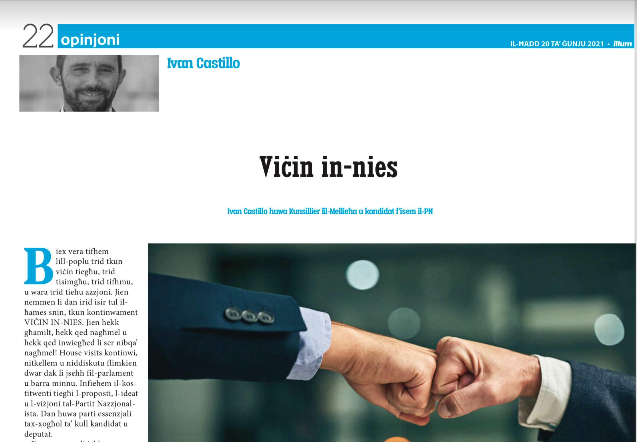 Ftit mistoqsijiet lil Ivan Castillo