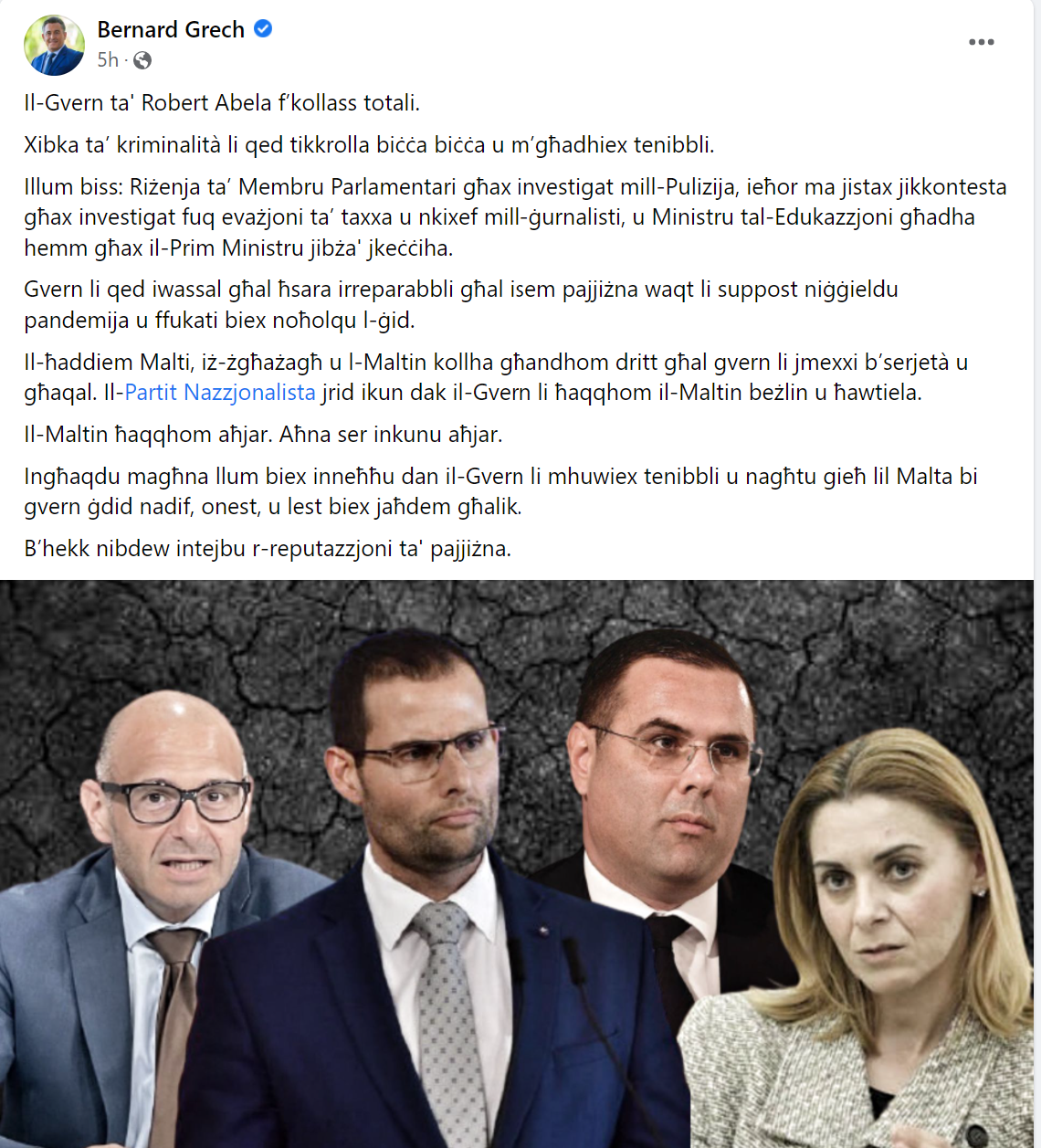 L-iskelettri fil-cupboard ta’ Dr. Bernard Grech