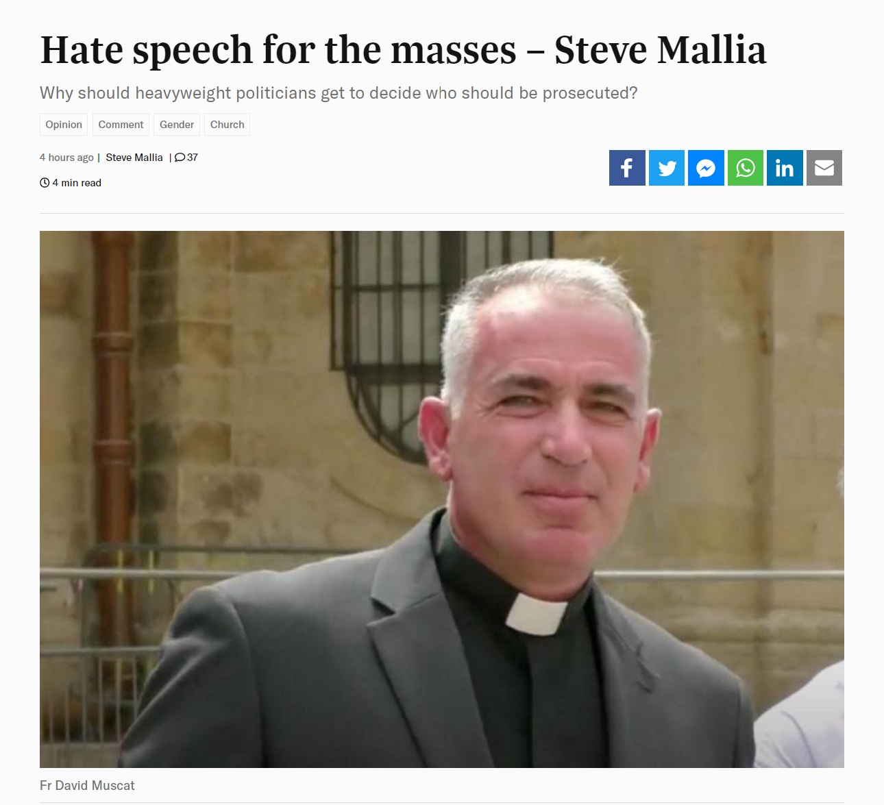 A brilliant article by Steve Mallia exposing the political hypocrisy ...