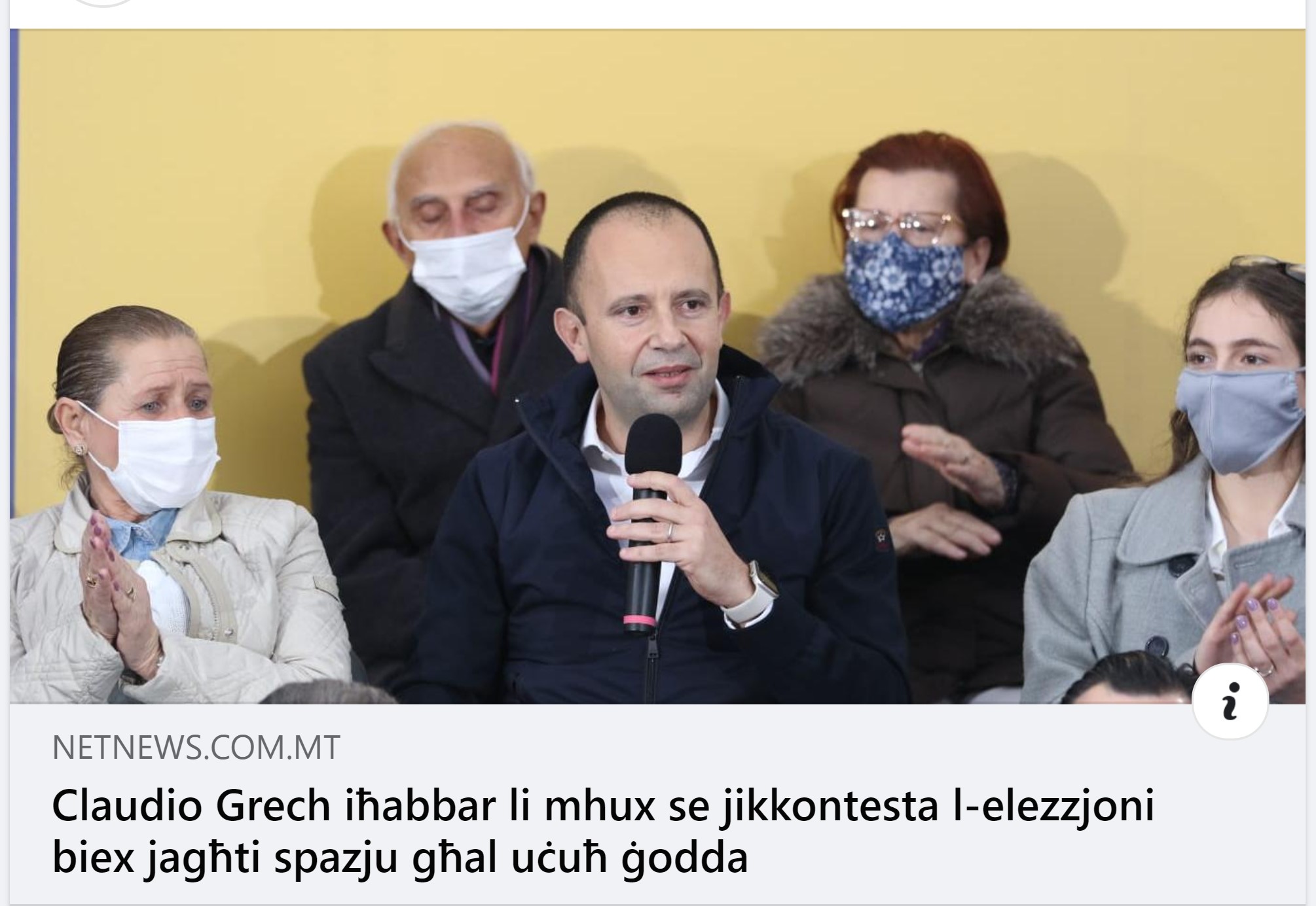 Claudio Grech huma r-raba’ MP Nazzjonalista li ħabbar li mhux ħiereġ f ...