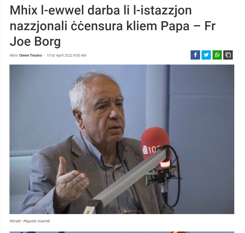 Joe borg u ccensura – Rightwing Voices