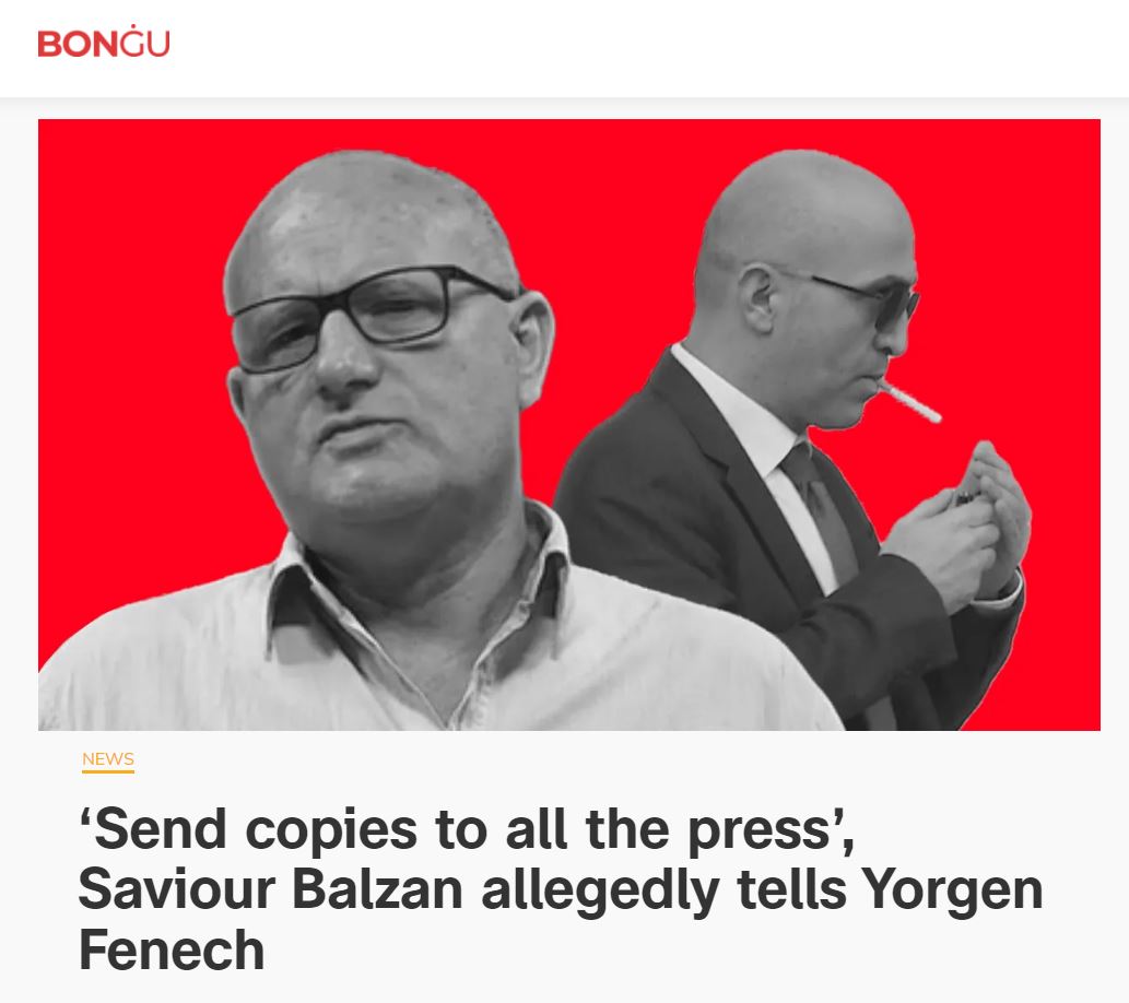 Salvu Balzan kiteb press release u kien jagħti pariri lil Yorgen Fenech ...