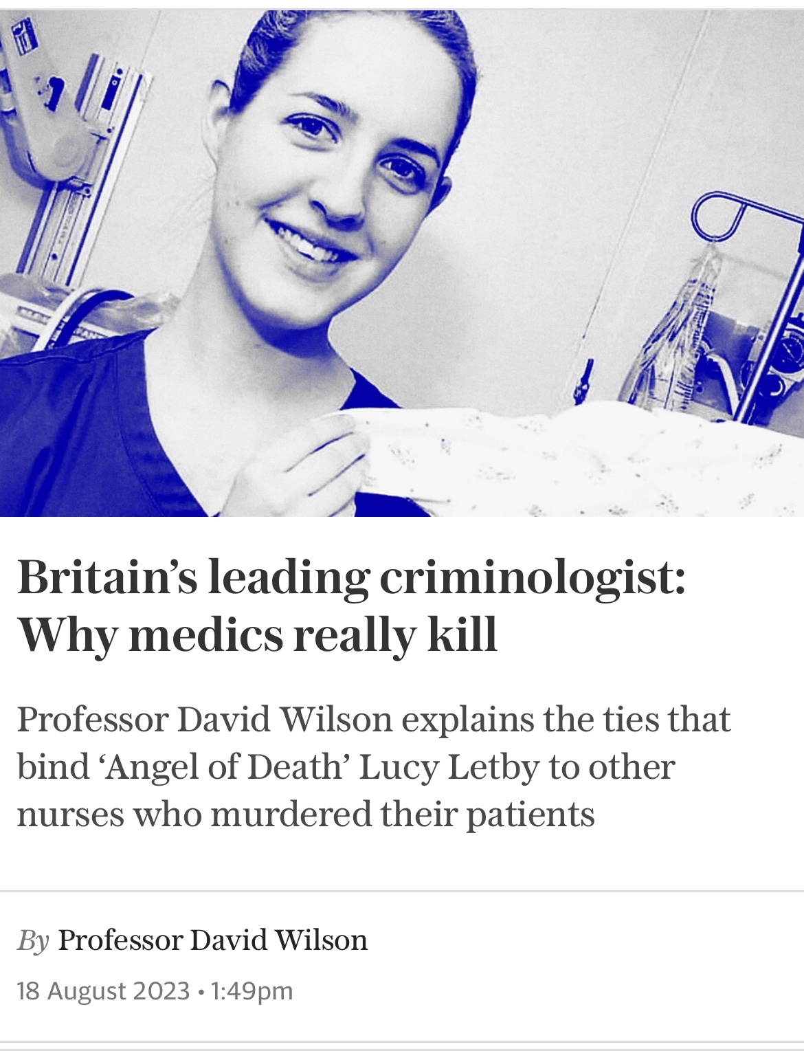A super analysis re-nurses in the Daily Telegraph.