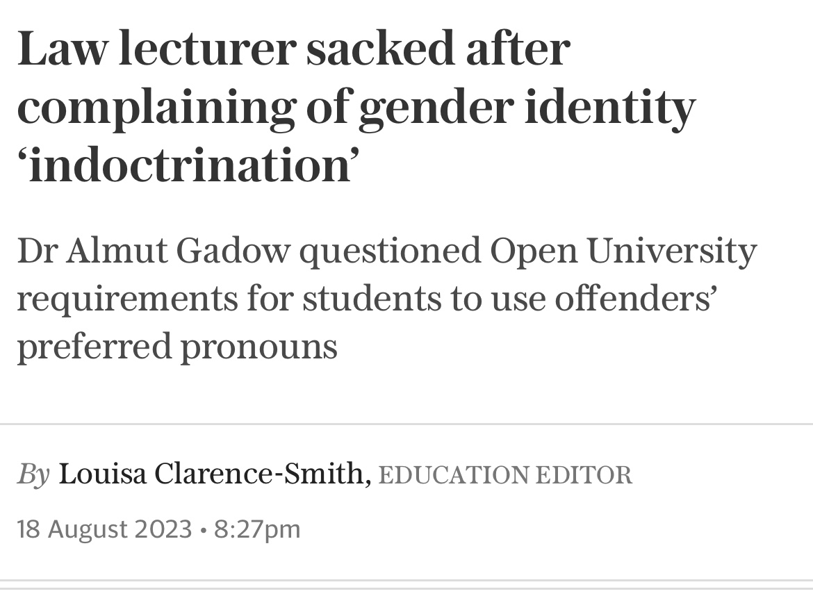 Another unfair sacking of a university lecturer because of a differing ...
