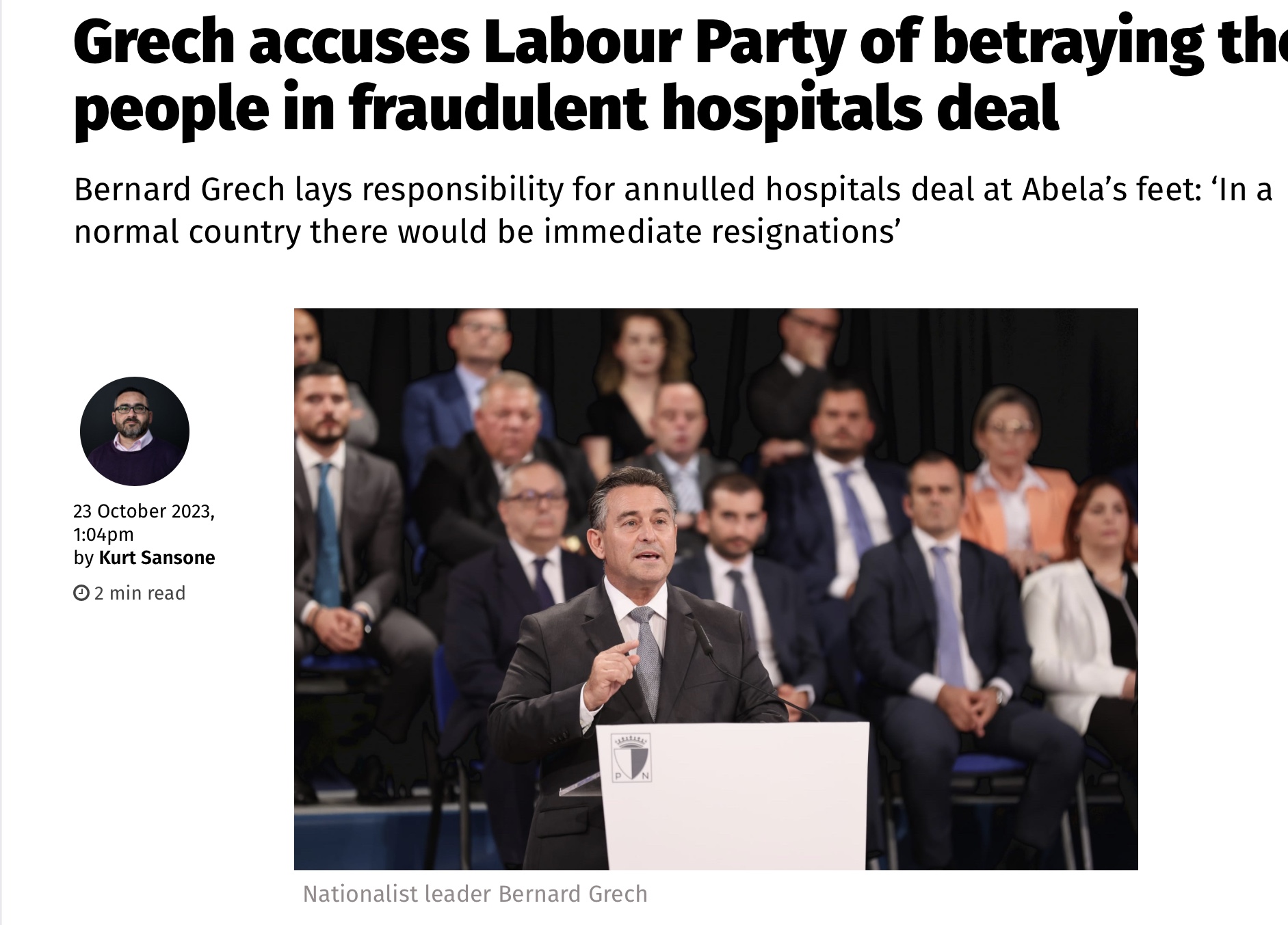 Bernard Grech kien parti minn team li ħadem biex ikisser lil Adrian ...