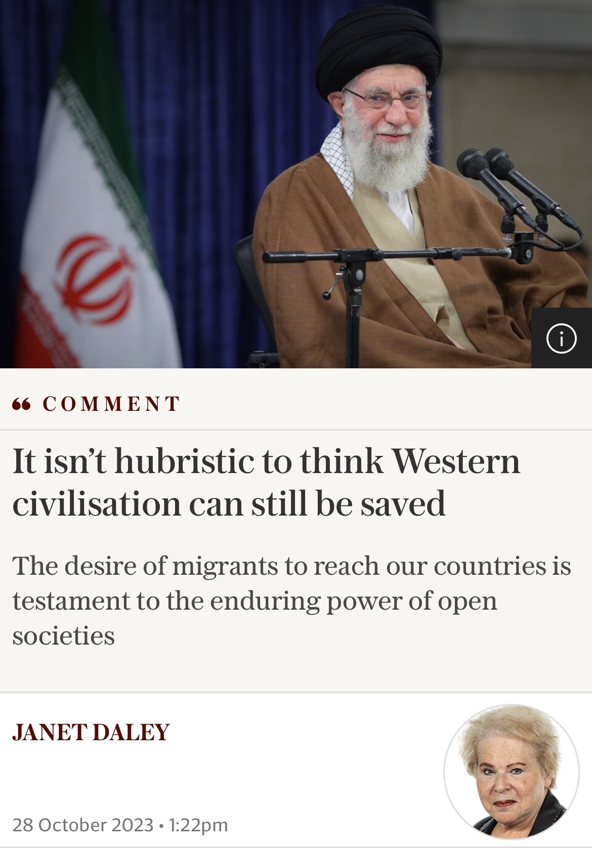 But what about the fact that Liberalism has become a manifestation of ...