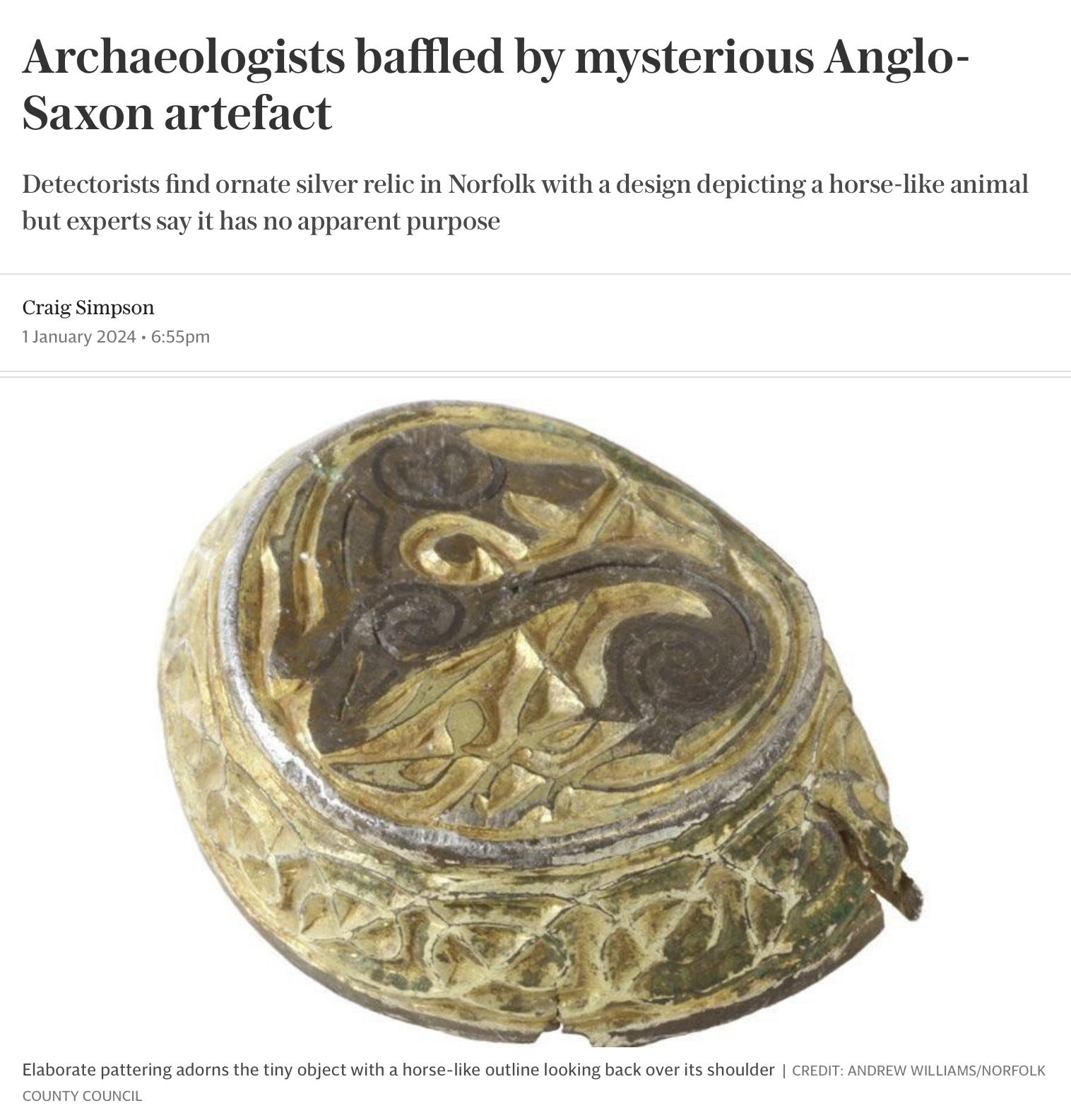 A recent archaeological discovery confirms that the Anglo-Saxons traded ...